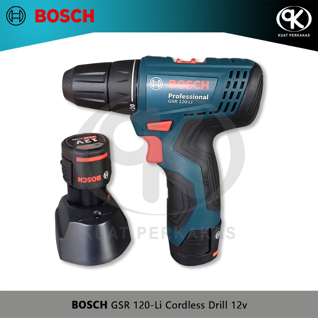 Jual Cordless Drill 10MM BOSCH GSR 120-Li Bor Tangan Battery 12V 2 ...