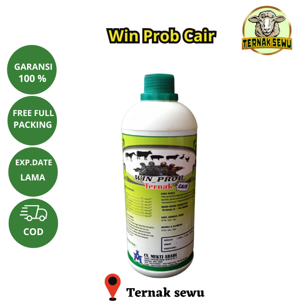 Jual WIN PROB CAIR 1 LITER - Probiotik komplit untuk fermentasi pakan ...