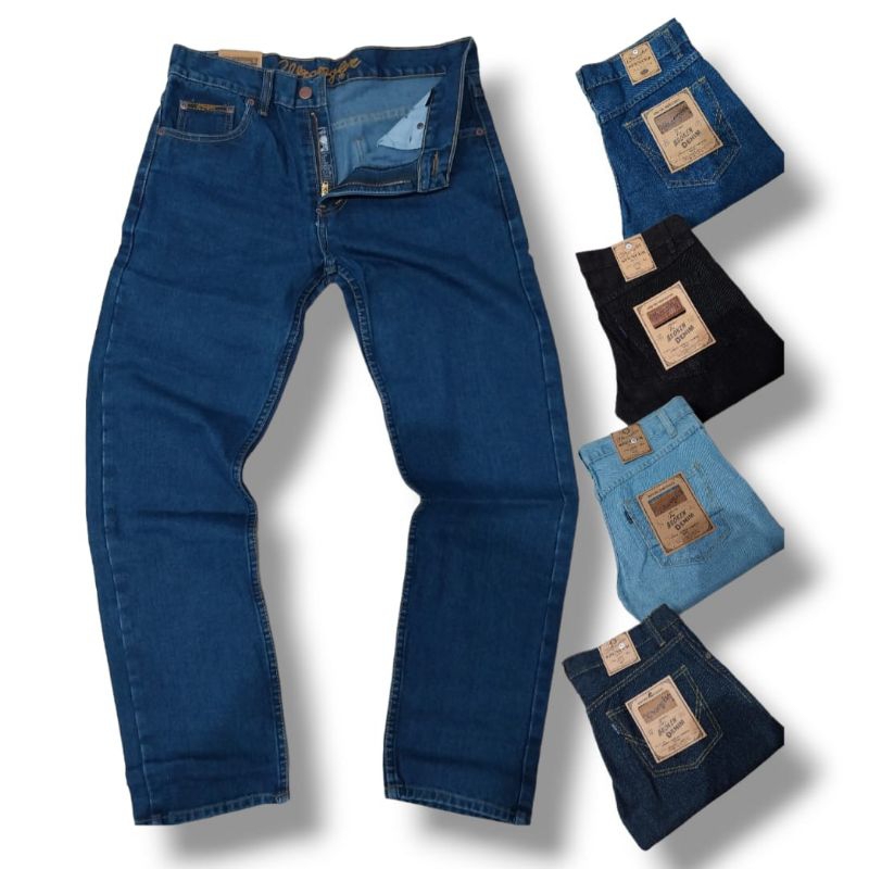 Jual CELANA JEANS PANJANG DENIM WR|03 MODEL STANDAR REGULER LIPATAN ...