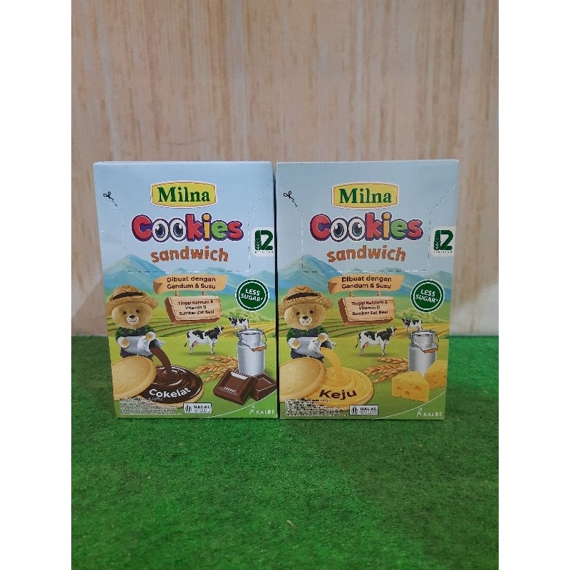 Jual Milna Cookies Sandwich 12 sachet@24g (box) | Shopee Indonesia
