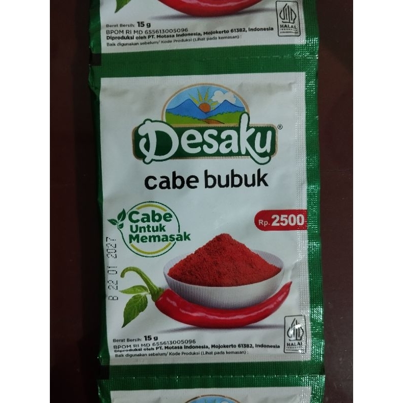 Jual desaku cabe bubuk 1 sachet, berat 15g | Shopee Indonesia