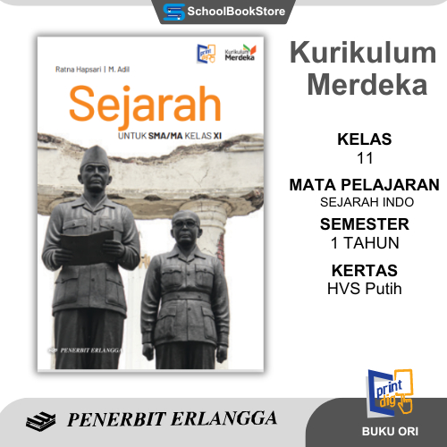 Jual Buku Paket Sejarah Indonesia Kelas 11 XI 2 SMA MA Kurikulum Merdeka Penerbit Erlangga ...