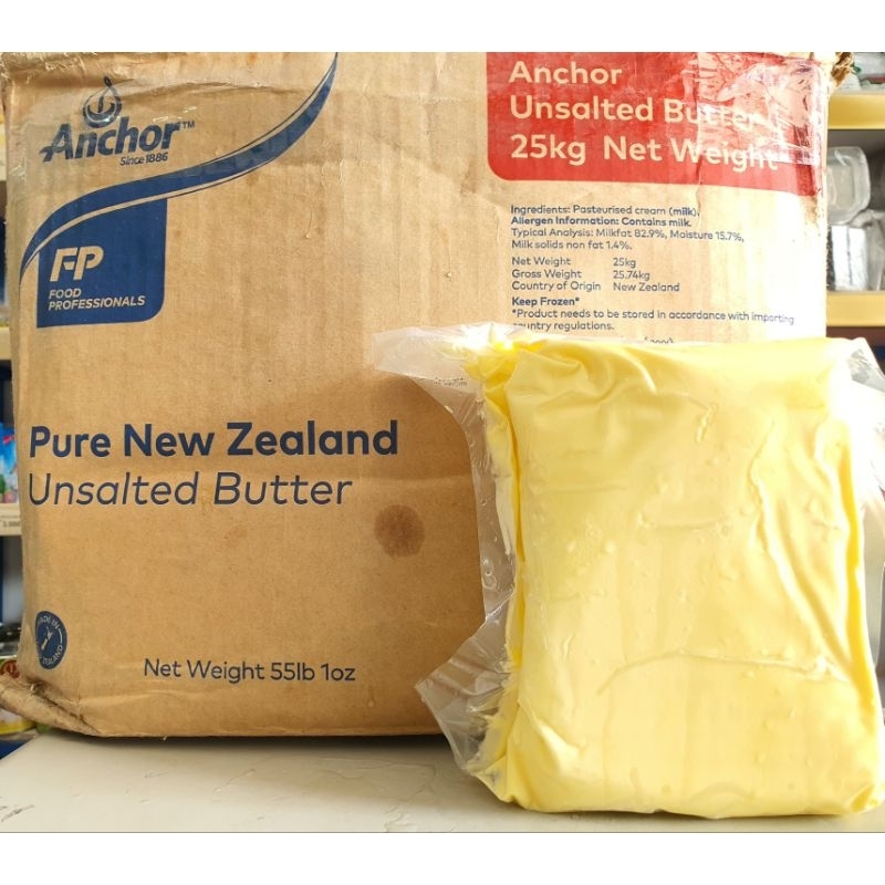 Jual Anchor Unsalted Butter Repack 1Kg / Butter Anchor Unsaled 1Kg ...