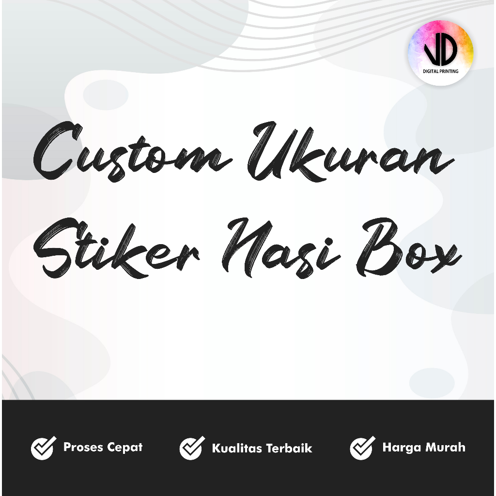 Jual Custom ukuran stiker nasi box untuk acara apapun | Shopee Indonesia
