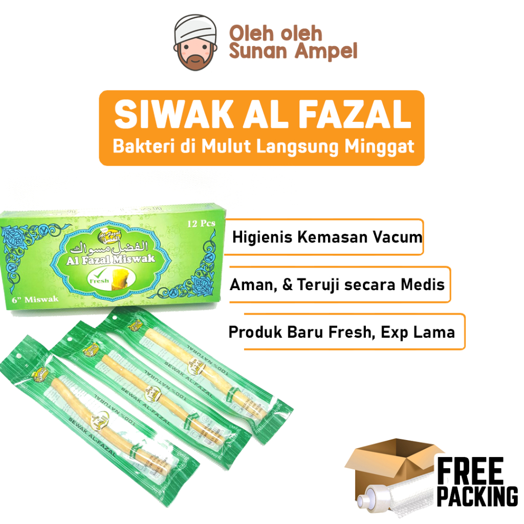 Jual SIWAK Premium AL FAZAL SUNNAH Berkualitas Bagus Basah Kesehatan ...