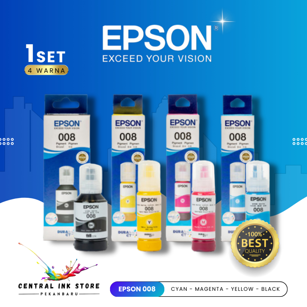 Jual Tinta EPSON 008 L-SERIES For Ink Support Printer : L15150 / L15160 / L6550 /L6580 | Shopee ...