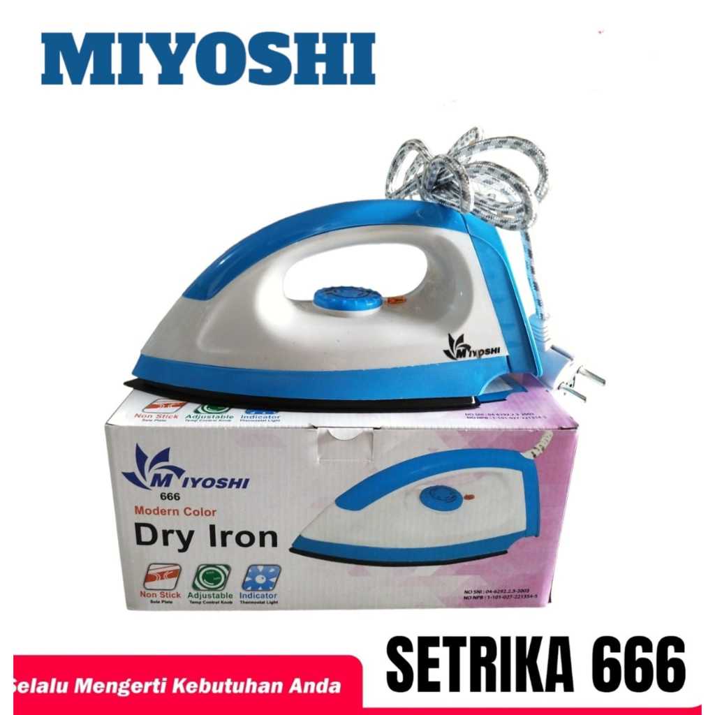Jual ( KD 1 ) Miyoshi Setrika Listrik Automatic Anti Lengket TD 666 ...