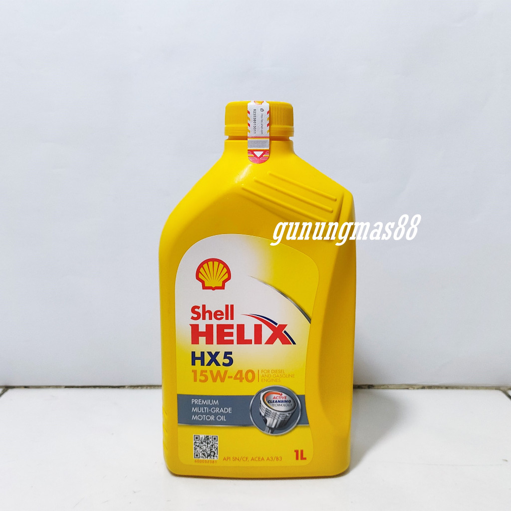 Jual Oli Mesin Shell Helix HX5 SAE 15W-40 API SN/CF 1 Liter 1L | Shopee ...