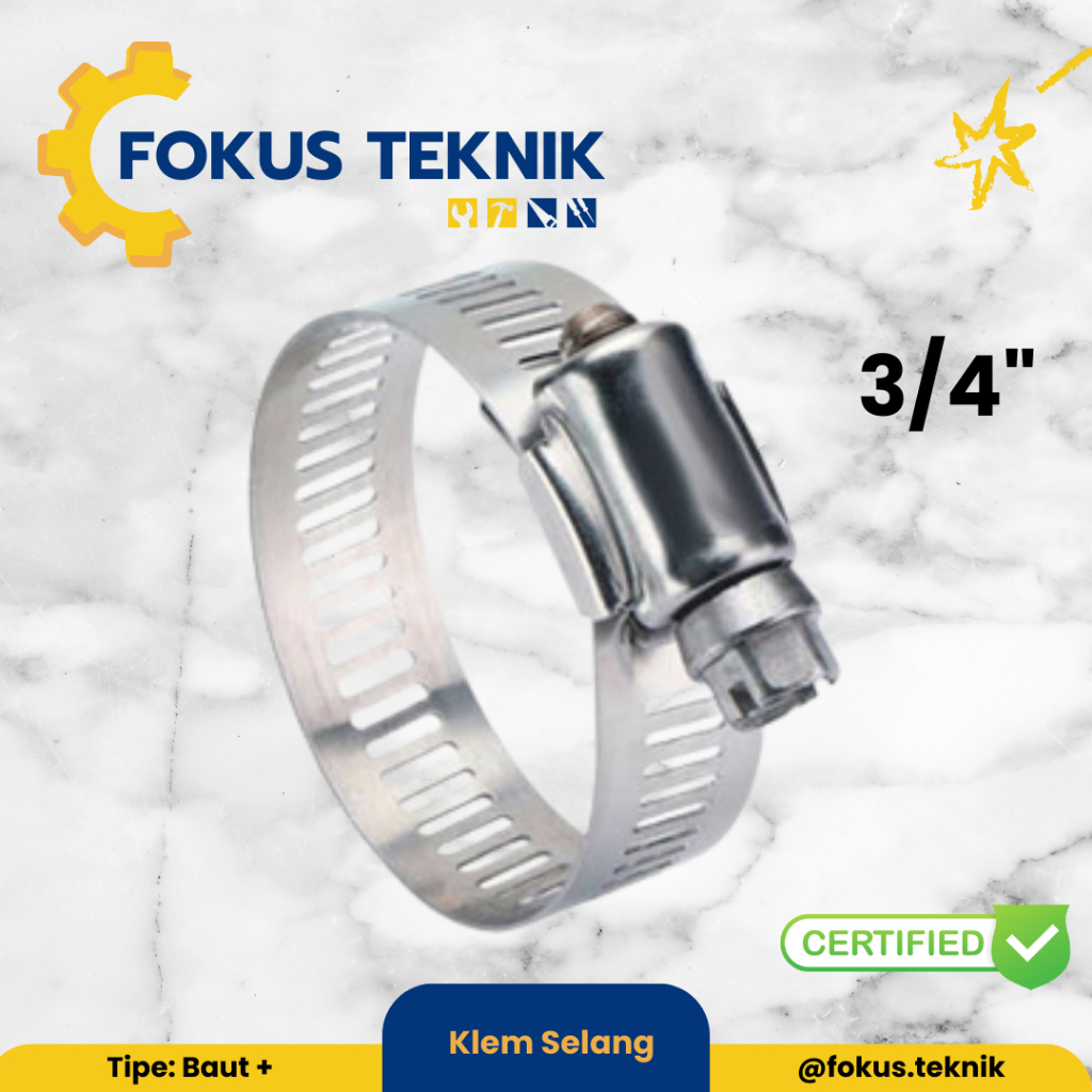 Jual Klem Selang / Hose Clamp / Penjepit ¾ 3/4 Inch | Shopee Indonesia