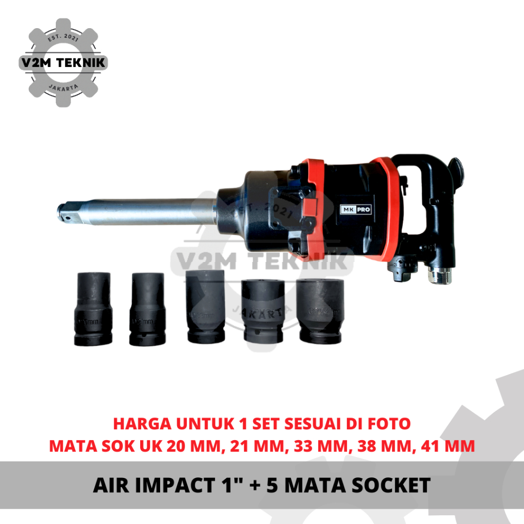 Jual MK-PRO Air Impact 1 Inch Set Mata Socket / Alat Buka Baut Ban ...