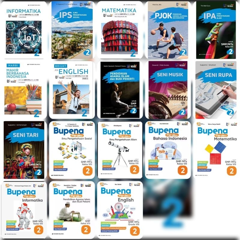 Jual Buku Pelajaran Kurikulum Merdeka Kelas 8 SMP/Mts Erlangga | Shopee ...