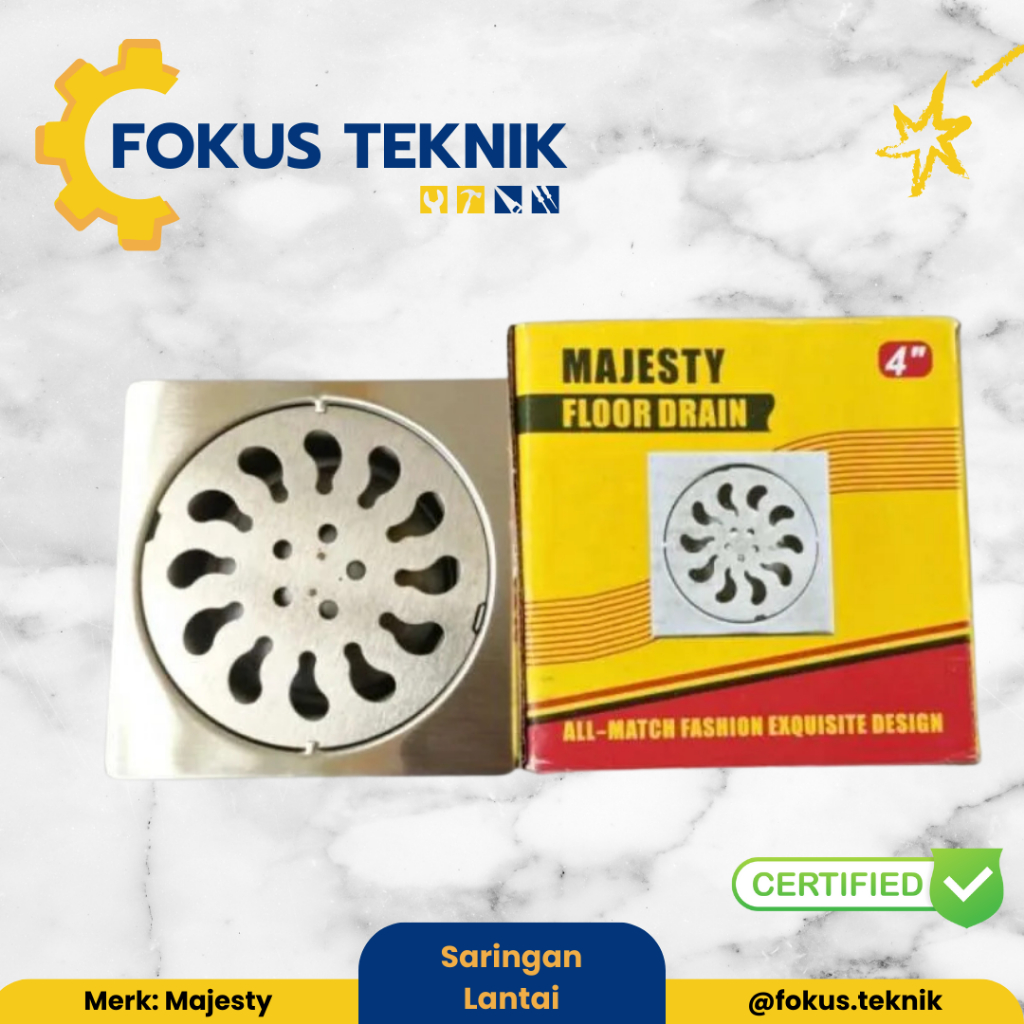Jual MAJESTY Floor Drain Saringan Air Got Kamar Mandi Stainless 4 Inch ...