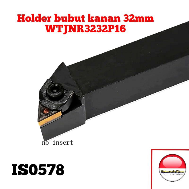 Jual holder bubut luar kanan 32mm WTJNR 3232P16 cocok untuk insert TNMG16 TNGG TNMA | Shopee ...