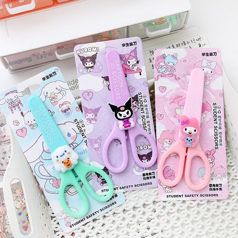 Jual Gunting Motif Sanrio Kuromi Cinamoroll Melodi/ Gunting Kertas Anak ...