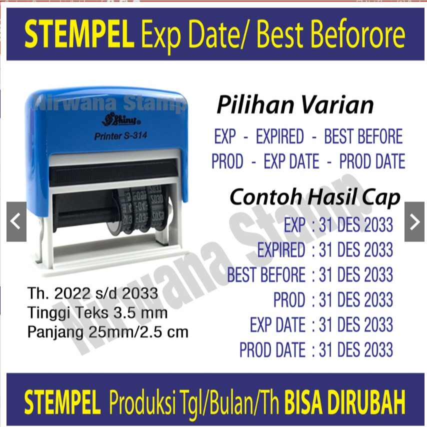 Jual Stempel Tanggal Produk - Expired - Kadaluwarsa - Exp Date - Best ...