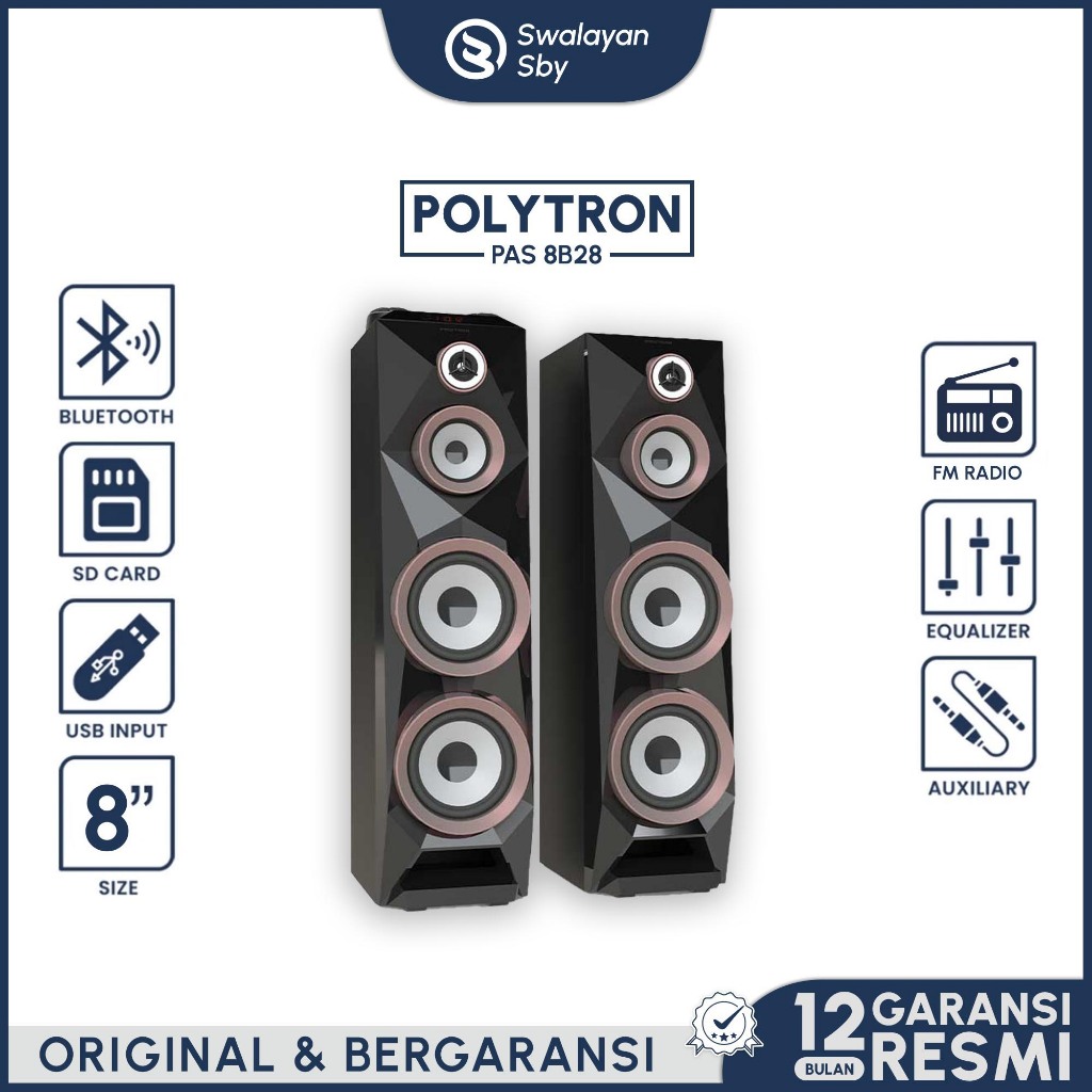 Jual Speaker Active POLYTRON PAS 8B28 Garansi Resmi | Shopee Indonesia