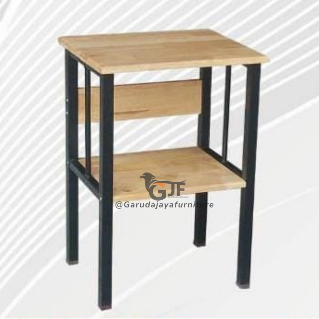Jual MEJA DISPENSER 2 TINGKAT BAHAN KAYU DAN BESI KOKOH / MEJA SUDUT ...