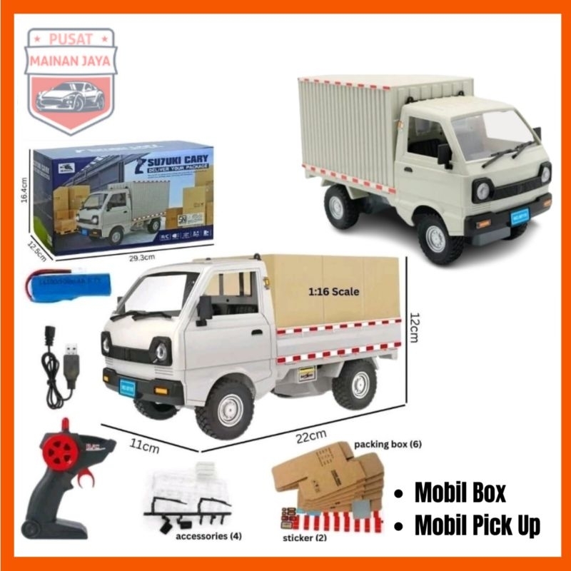 Jual Mobil remote control truck cargo Rc car pick up box truk pickup ...