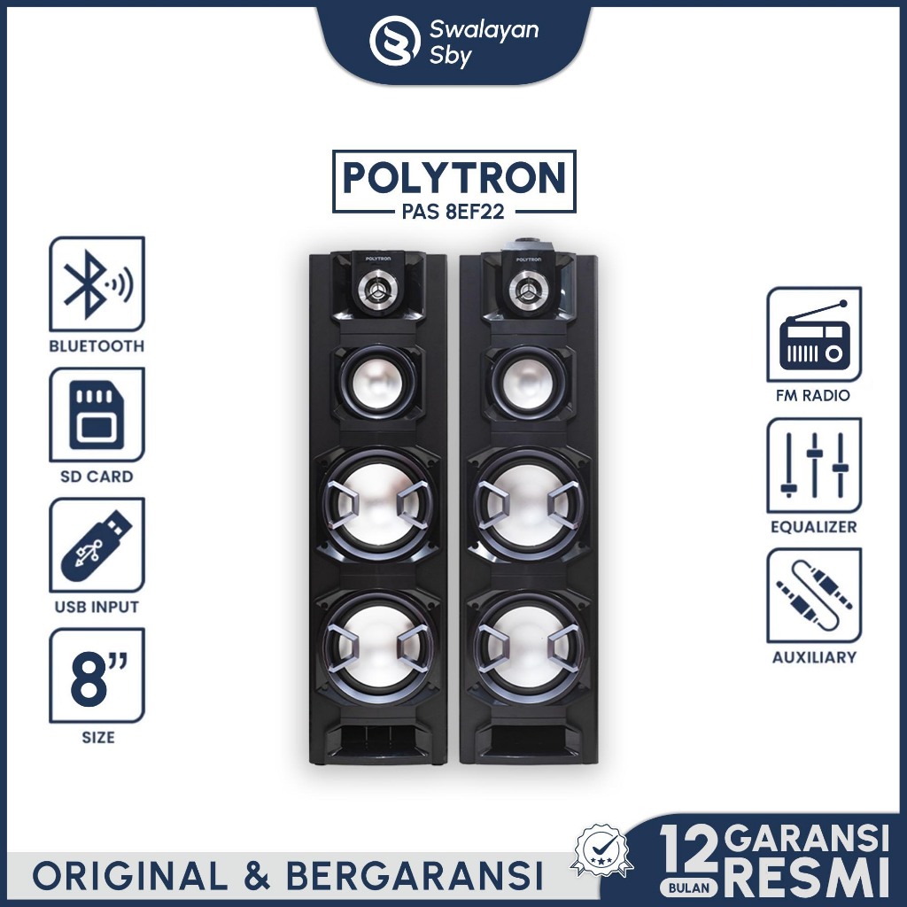 Jual Speaker Active POLYTRON PAS 8EF22 Garansi Resmi | Shopee Indonesia