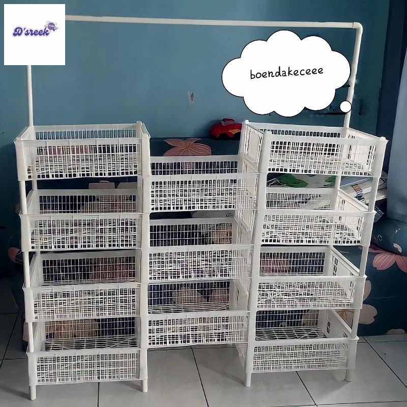 Jual RAK KERANJANG GANDENG SUSUN RAK JUALAN WARUNG SEMBAKO KOPI RENCENG ...