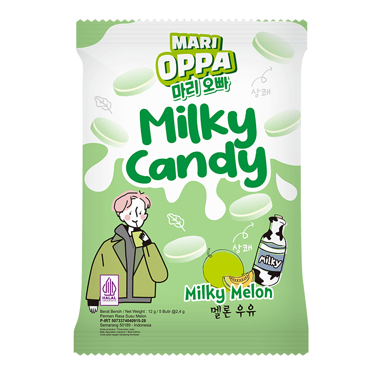 Jual permen milky candy mari oppa rasa melon 1 renteng 10sachet ...