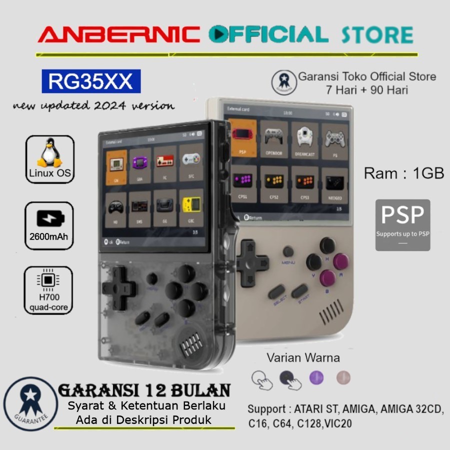 Jual ANBERNIC RG35XX New Version 2024 Handheld Portable Retro Video ...