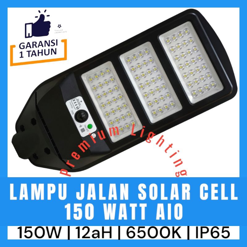 Jual LAMPU JALAN SOLAR CELL 150W PJUTS LED TENAGA SURYA 150 WATT AIO | Shopee Indonesia