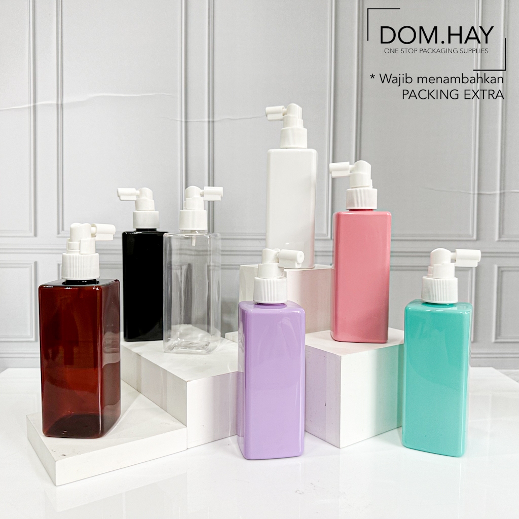 Jual 250ml Botol Kotak Spray Long Nozzle Putih HL Bottle Aesthetic Luxury Elegant Botol Plastik ...