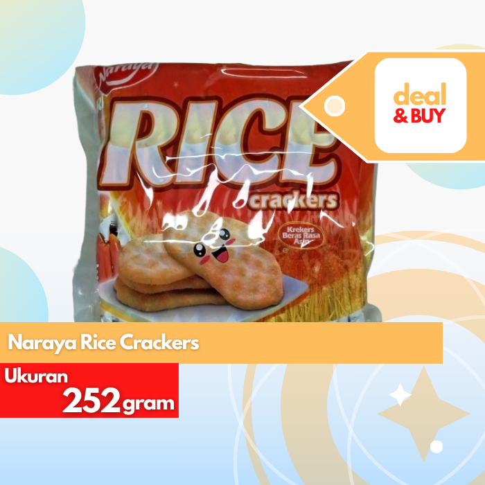 Jual Naraya Rice Crackers/ Krekers Beras Rasa Asin 252g | Shopee Indonesia