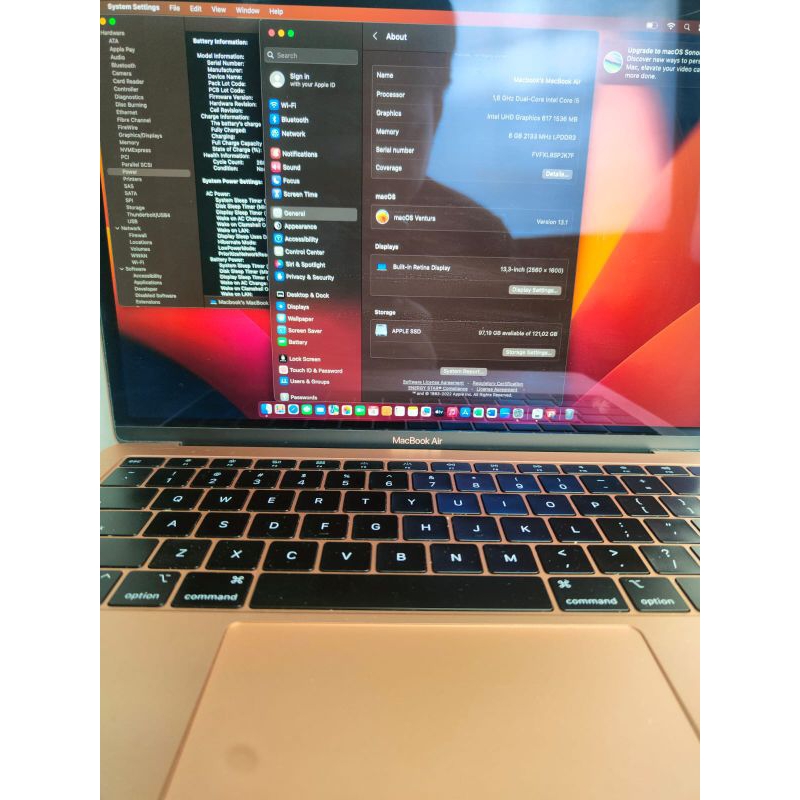 Jual Macbook Air 2018 Ram 8 Ssd 128 lengkap full set rose gold layar 13 ...