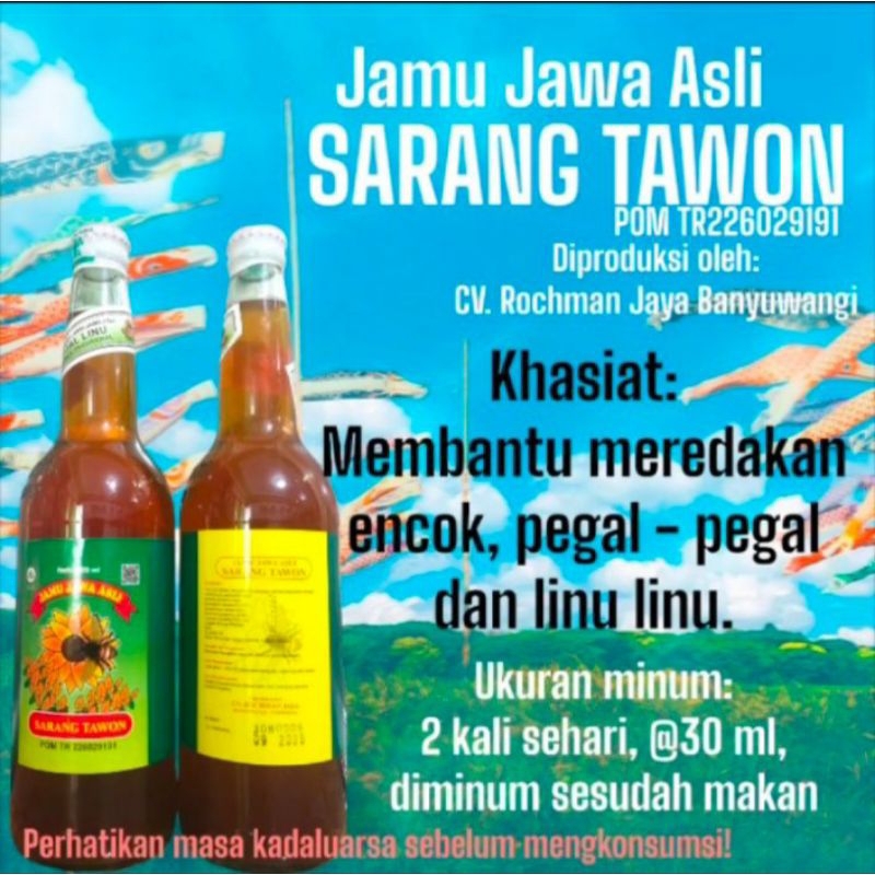 Jual Jamu Jawa Asli Cap Sarang Tawon - 600 mL - pegal pegal dan linu ...