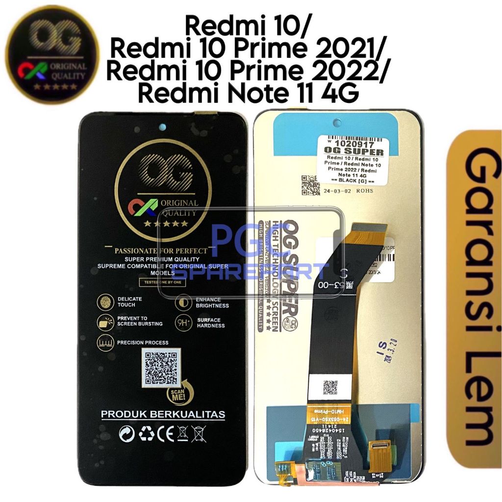 Jual LCD Touchscreen Fullset Xiaomi Redmi 10 / 10 Prime 2021 2022 ...