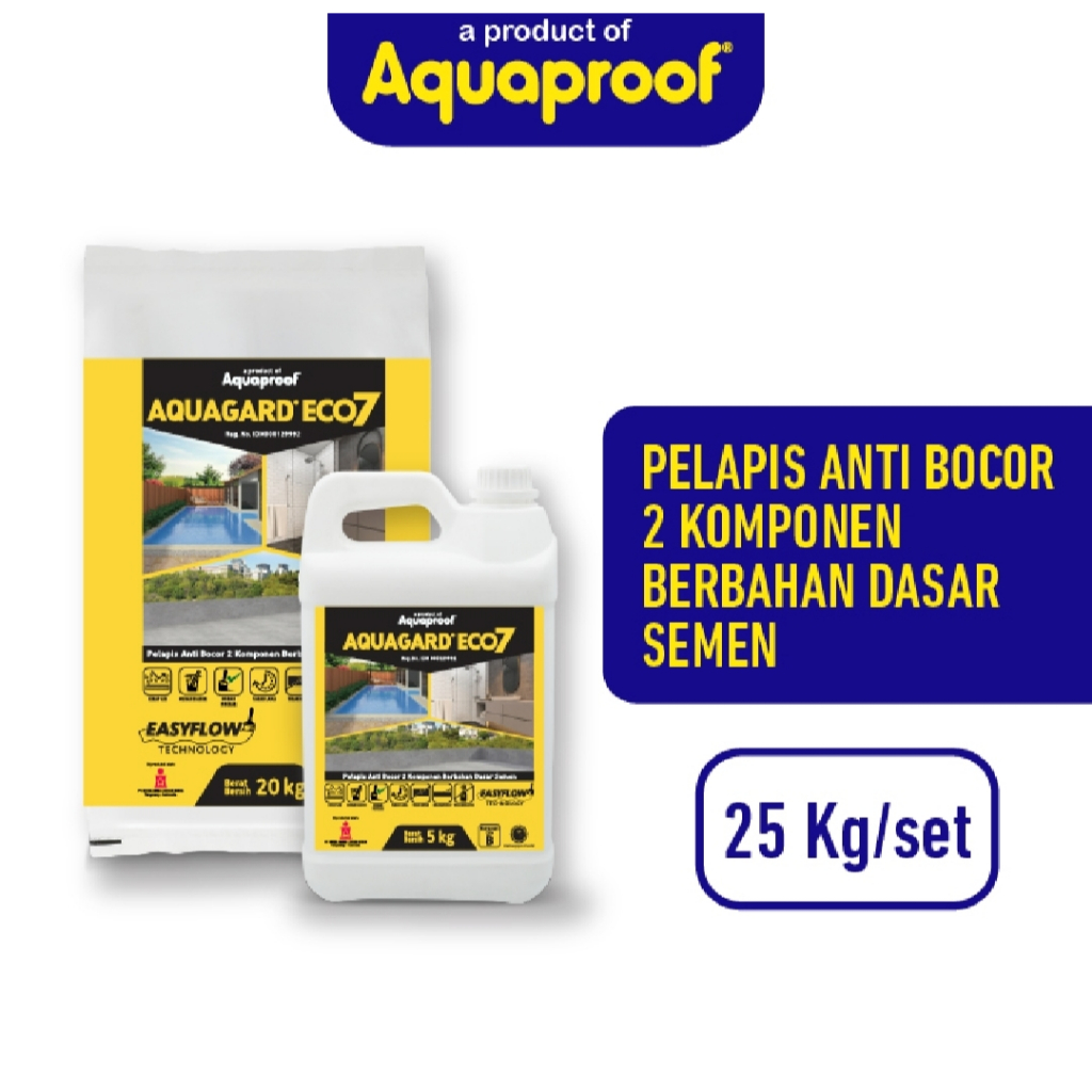 Jual AQUAGARD ECO7 - PELAPIS ANTI BOCOR BERBAHAN SEMEN 25 KG/SET | Shopee Indonesia