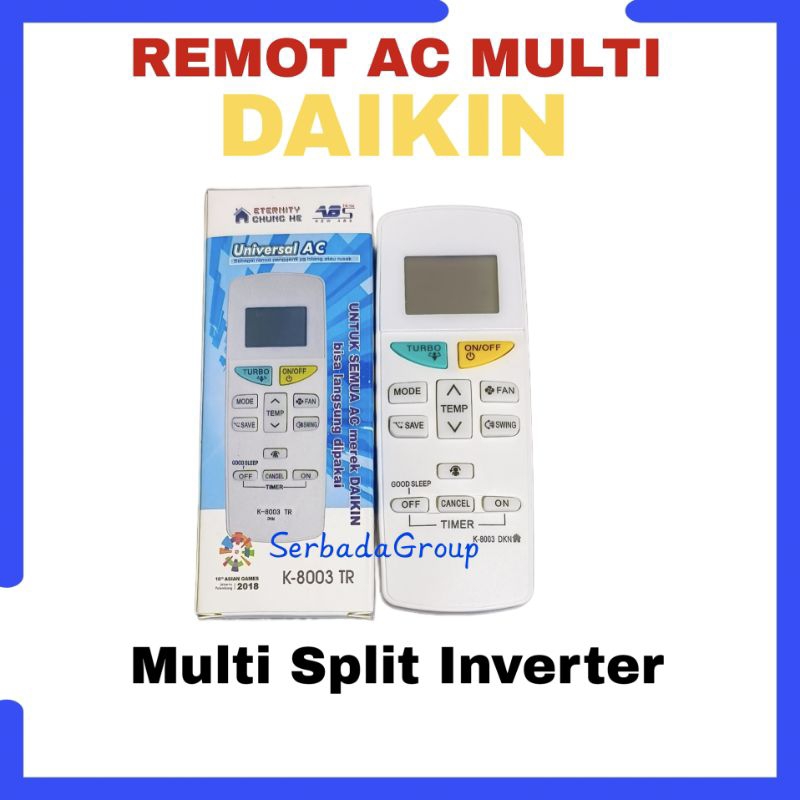 Jual Remote AC DAIKIN Tanpa Setting Type-8003tr Inverter split ...