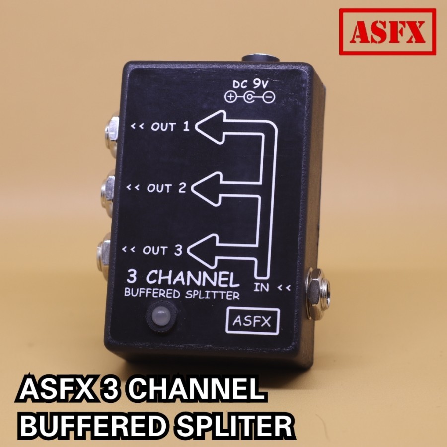 Jual ASFX 3 CHANNEL BUFFERED SPLITTER efek spliter aktif 3 output dengan buffer untuk gitar dan ...