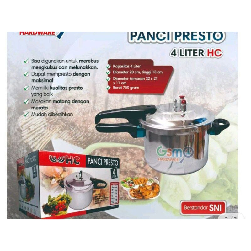Jual Presto 4 liter/panci presto HC 4 liter | Shopee Indonesia