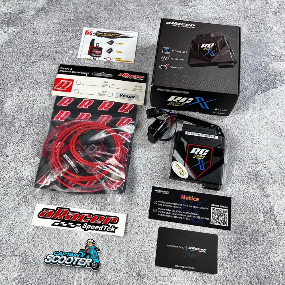 Jual aRacer ECU RC Mini X SpeedTek Fullset Coil Cable Vespa Sprint ...