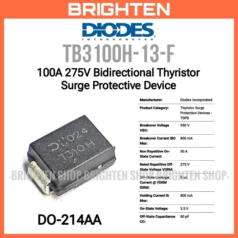 Jual TB3100H-13-F 100A 275V Bidirectional Thyristor Surge Protective ...