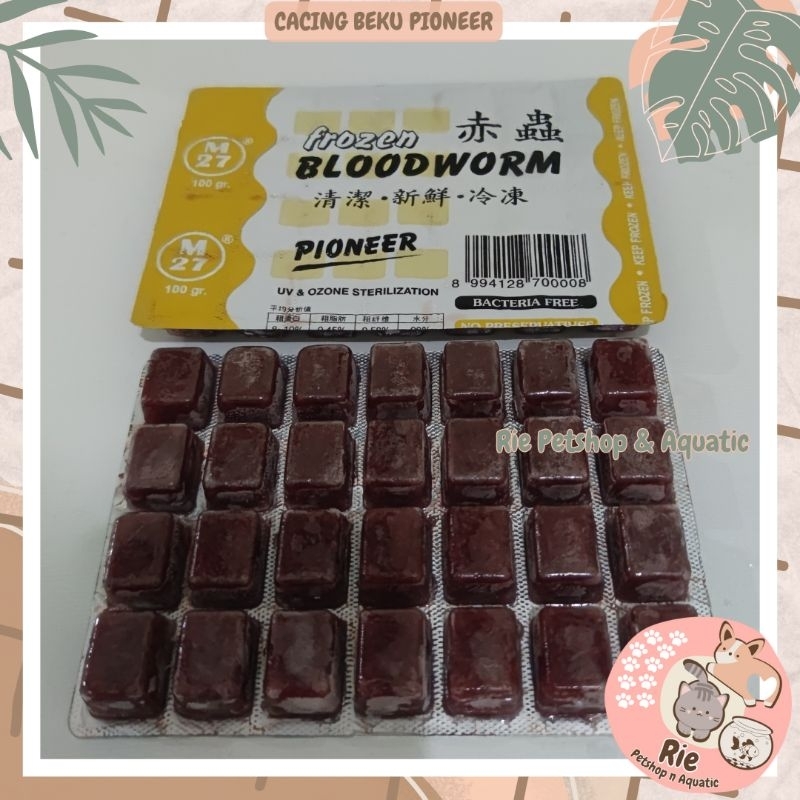 Jual Cacing Beku Pioneer Cabek Frozen Bloodworm Pengiriman khusus ...