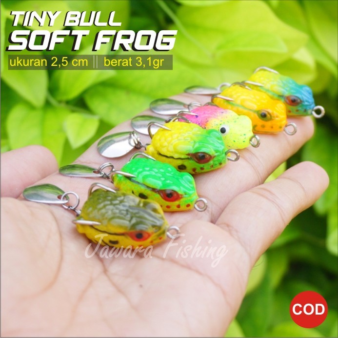 Jual MINI SOFT FROG Bull Frog series 2,5 cm | 3,1 gr Umpan casting Untuk Gabus (Snake head ...