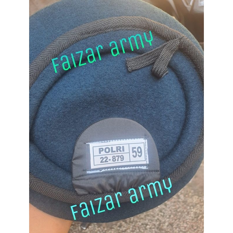 Jual BARET ASLI JATAH POLRI.BARET BIRU DONGKER ASLU JATAH BRIMOB ...