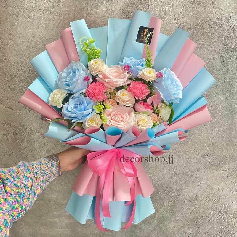 Jual buket bunga artifisial artificial bunga palsu bouquet wisuda ...