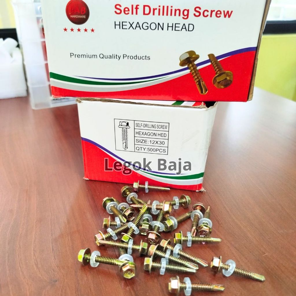 Jual Baut Rofing Ukuran 3 cm per BOX Baut Atap Rofing Kuning Murah ...