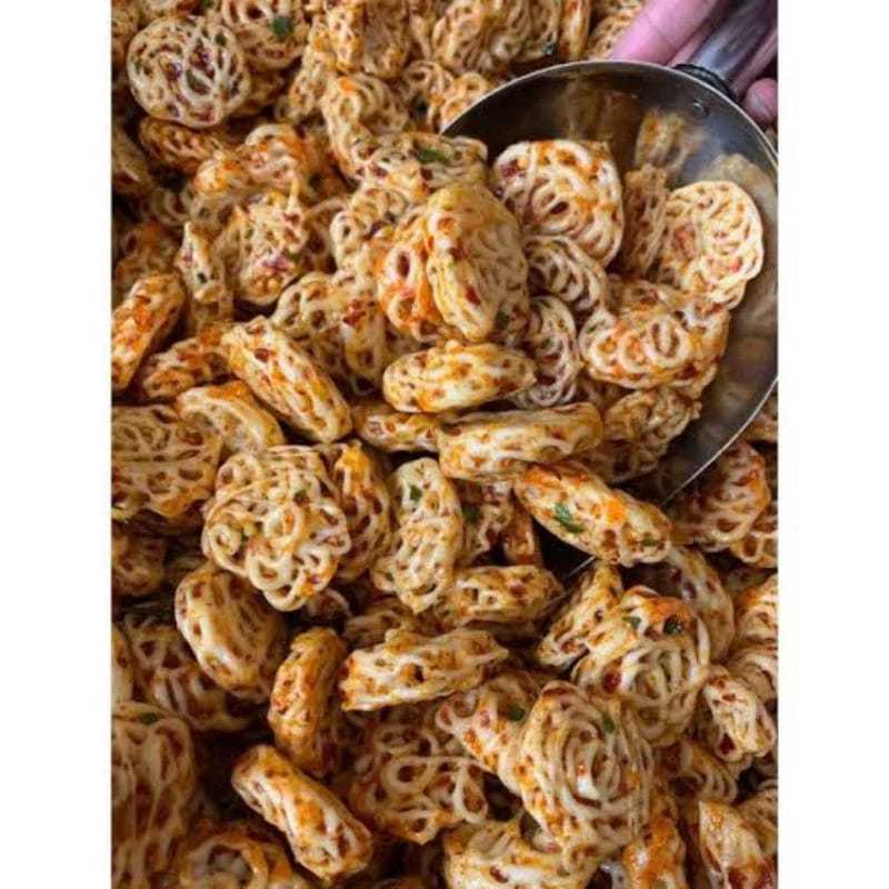 Jual kerupuk viral rafael seblak kering kerupuk mawar pedas daun jeruk ...