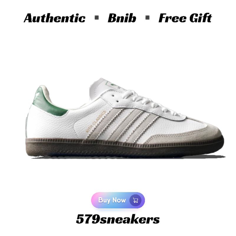Jual Adidas Samba OG x Kith Classic White Green 100% Authentic - Adidas ...