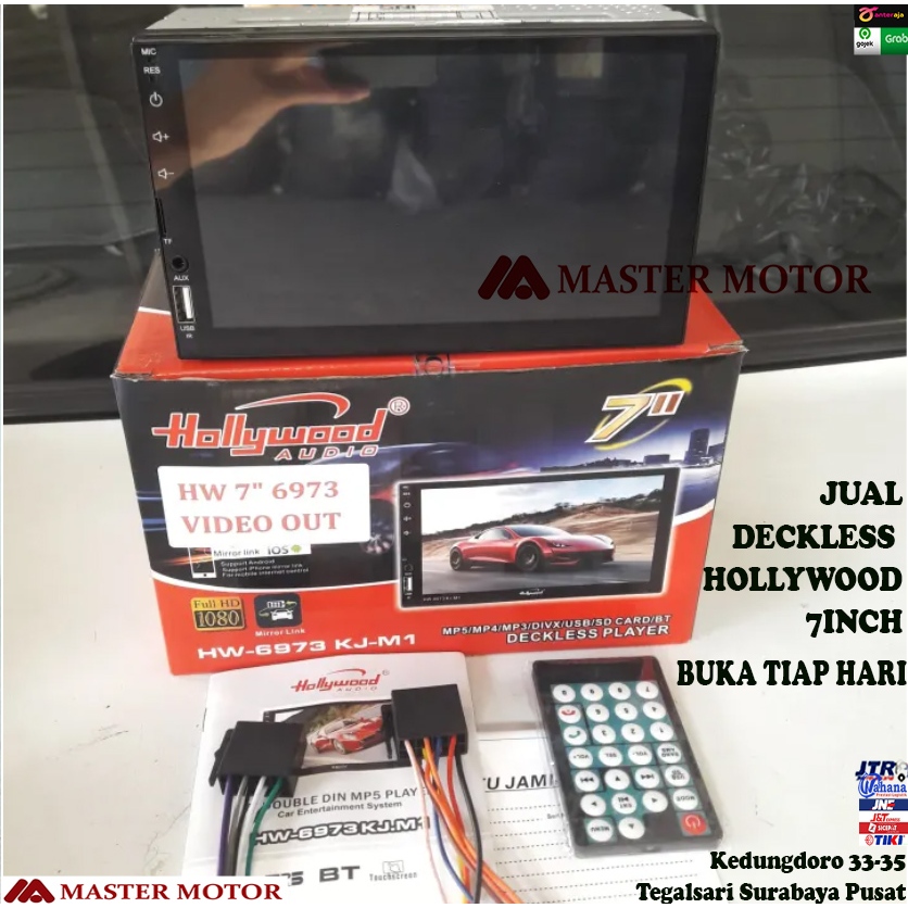 Jual Headunit DECKLESS HOLLYWOOD 7 inch HW 6973 KJ M1 MIRRORLINK MP5 USB SD Doubledin Tape Audio ...