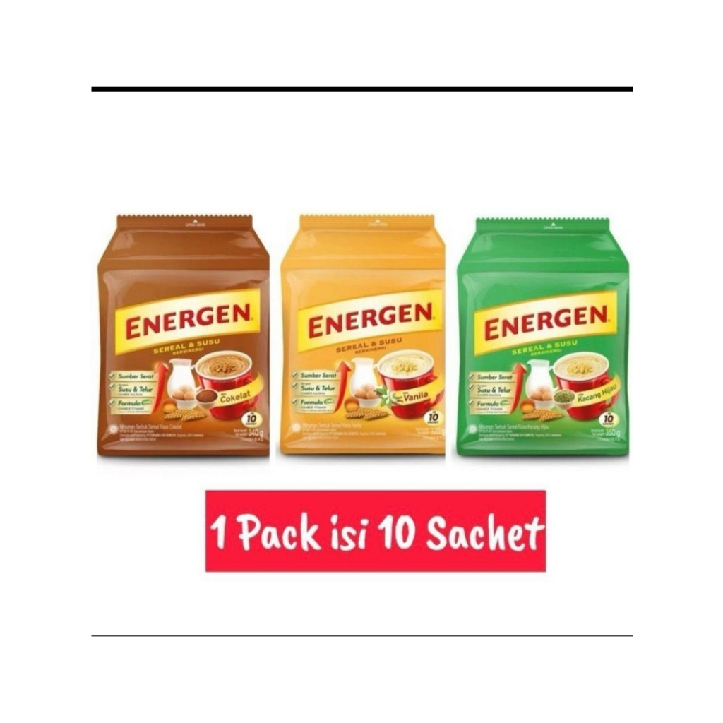 Jual ENERGEN Susu Sereal Aneka Rasa 10 Sachet @35gr | Shopee Indonesia