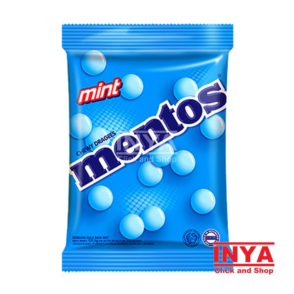 Jual Permen Mentos Kembang Gula Rasa Mint 135 gr isi 50 butir - Permen ...