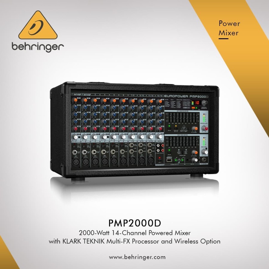 Jual Behringer Mixer PMP2000D / PMP 2000D / PMP 2000 D Power Mixer 14 ...