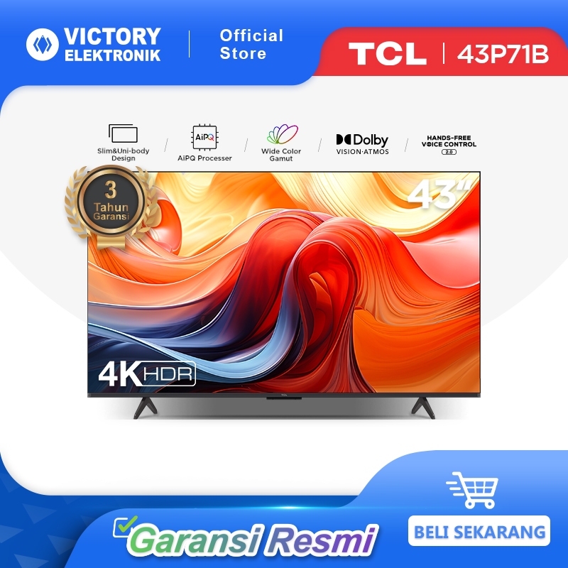 Jual [NEW] TCL 43P71B - 43 inch Google TV - 4K UHD - HDR 10+ - Dolby ...